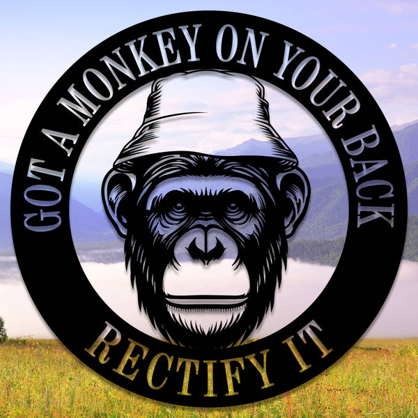 Custom Monkey Metal Sign - Personalized Bold Decor – ENFODREAM