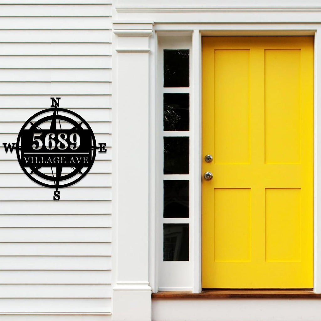 Custom Compass House Address Sign – ENFODREAM