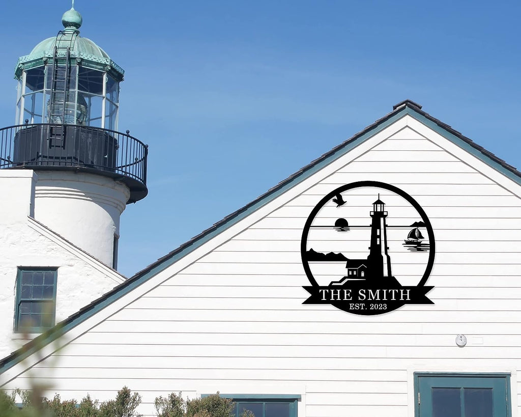 Custom Lighthouse Metal Sign – ENFODREAM