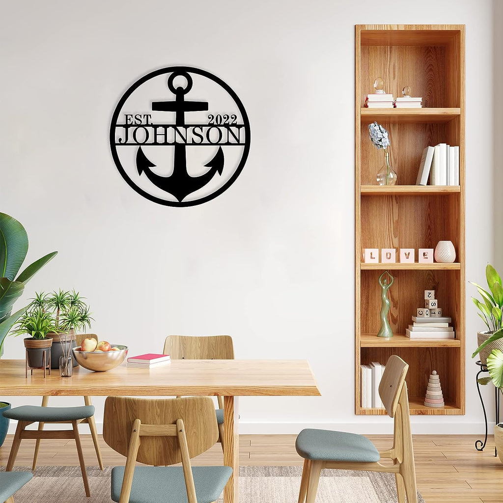 Personalized Nautical Anchor Sign - Custom Metal Decor – ENFODREAM