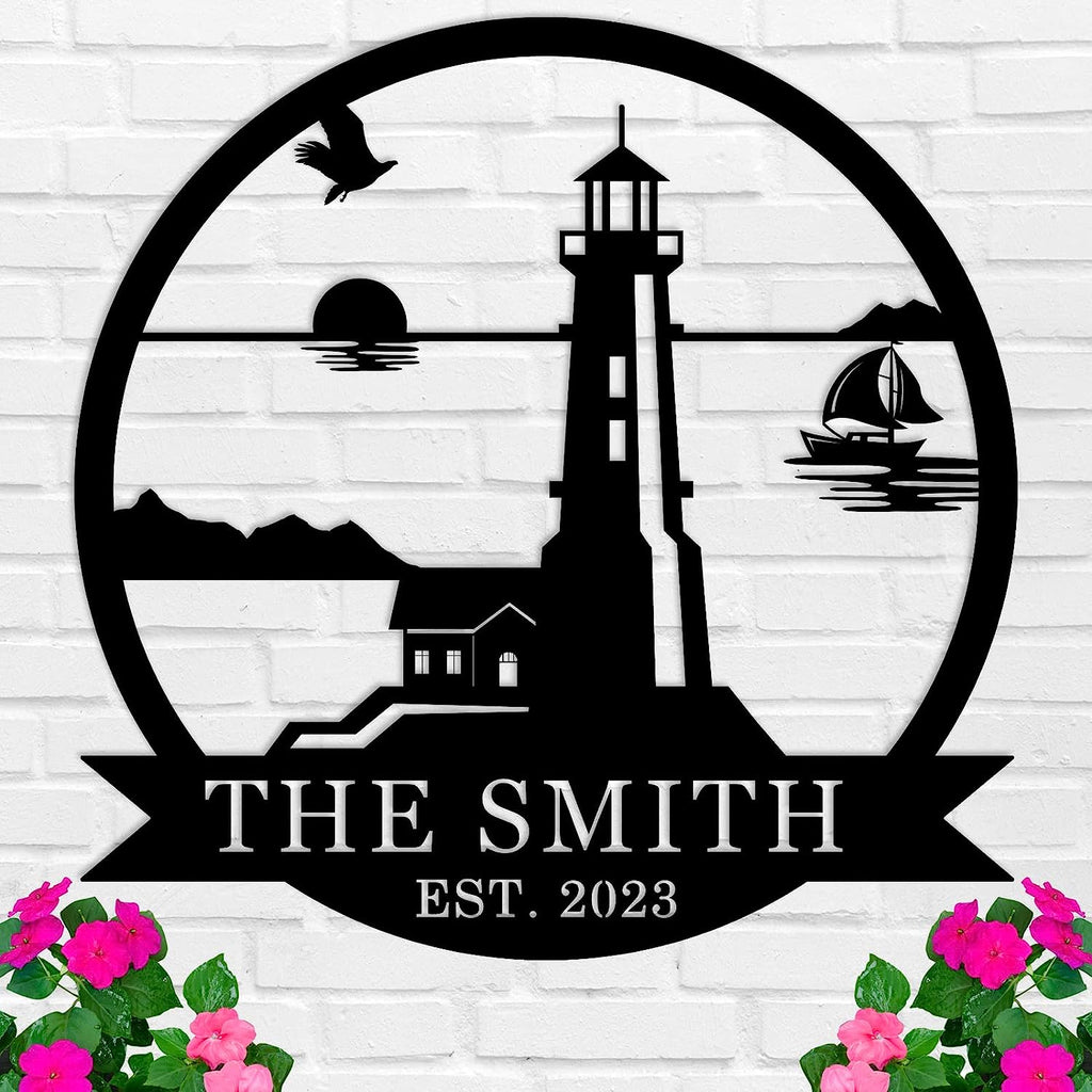 Custom Lighthouse Metal Sign – ENFODREAM