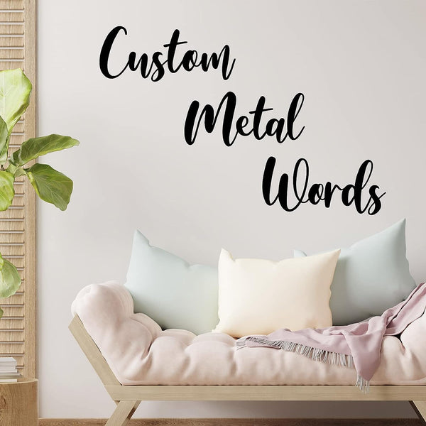 Unique Custom Metal Words - Personalized Steel Lettering for Home Decor ...