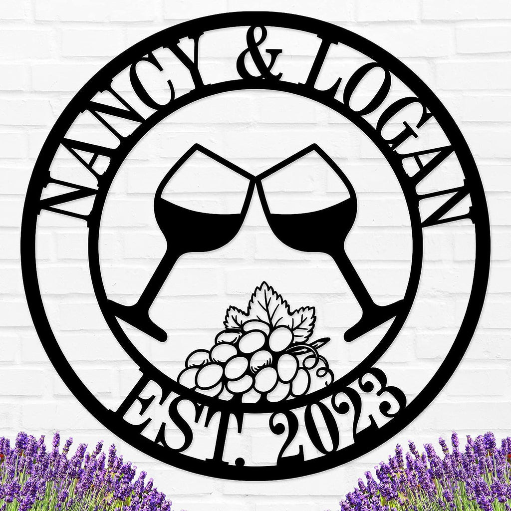 Personalized Metal Wine Sign – ENFODREAM