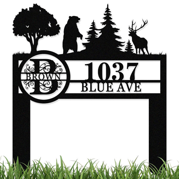 Personalized Wildlife Metal Yard Sign for Outdoor Decor – ENFODREAM