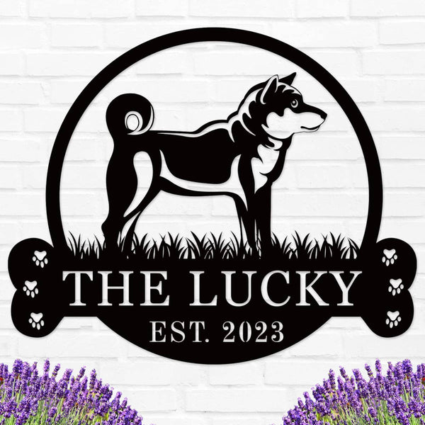 Custom Dog Sign - Personalized Metal Pet Decor for Home and Garden ...