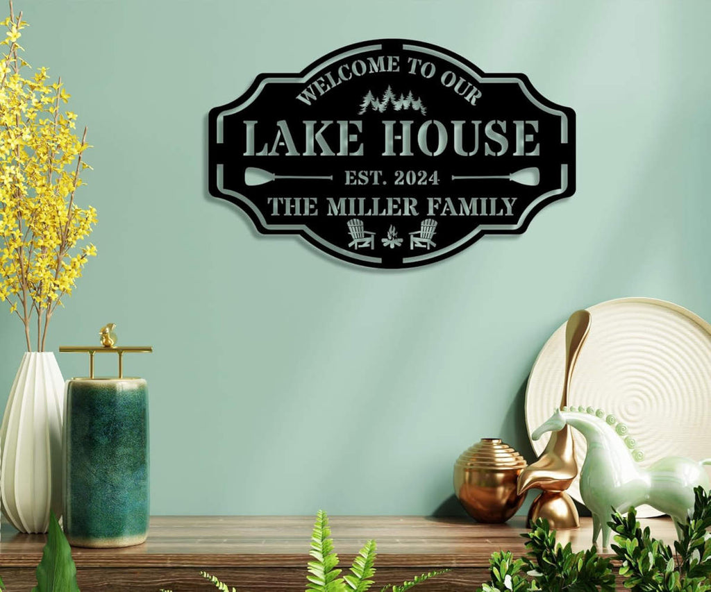 Custom Lake House Sign - Personalized Metal Decor for Families – ENFODREAM