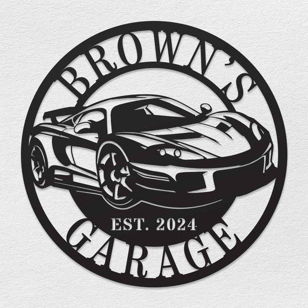 Custom Garage Metal Sign – Personalized Sports Car Design for Car ...