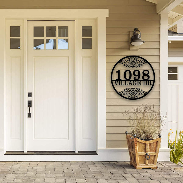 Elegant Custom Metal Address Plaque – Durable 14-Gauge Steel Sign ...