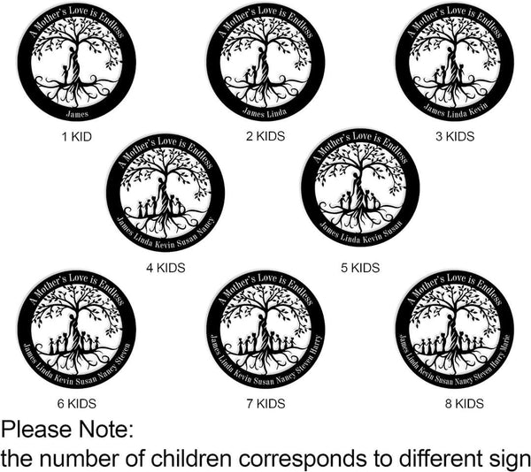 Personalized Family Tree Metal Art | Mother's Day Gift – ENFODREAM