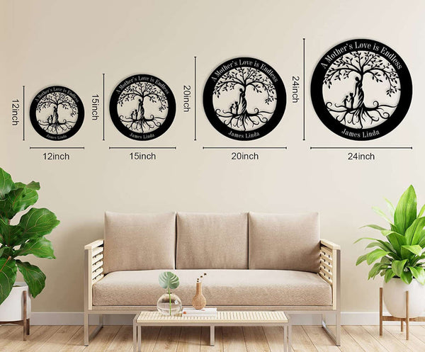 Personalized Family Tree Metal Art | Mother's Day Gift – ENFODREAM