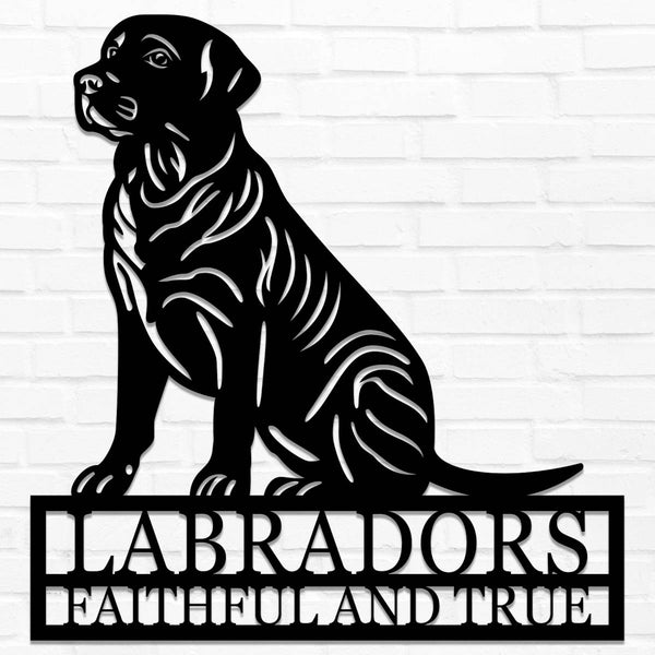 Custom Labrador Metal Wall Art – Faithful and True | Dog Decor – ENFODREAM