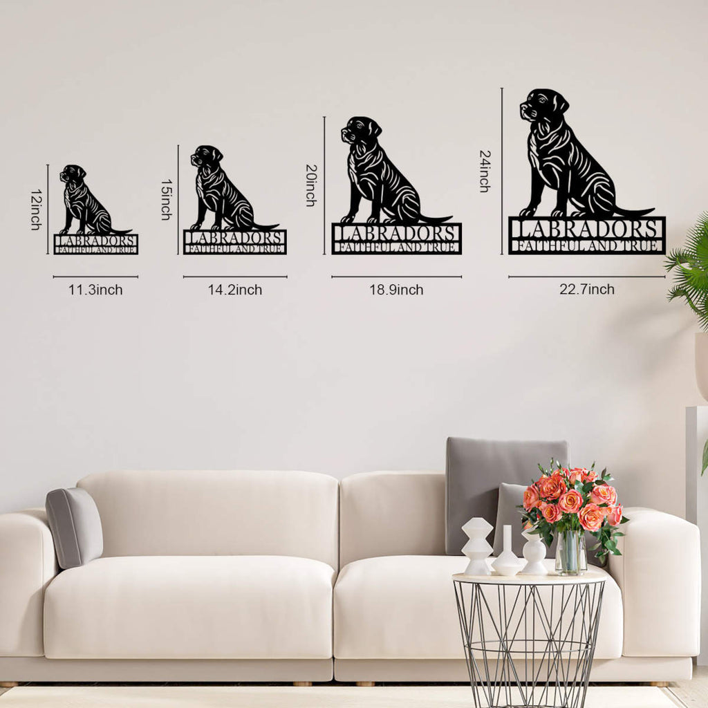 Custom Labrador Metal Wall Art – Faithful and True | Dog Decor – ENFODREAM