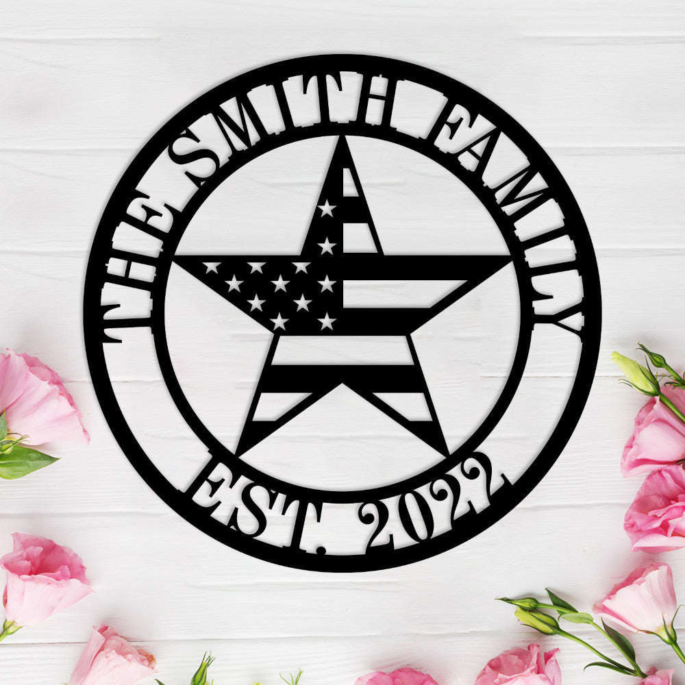 Personalized American Flag Sign - Custom Metal Art – ENFODREAM
