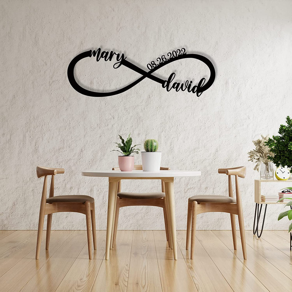 Personalized Infinity Metal Sign | Eternal Love Symbol – ENFODREAM